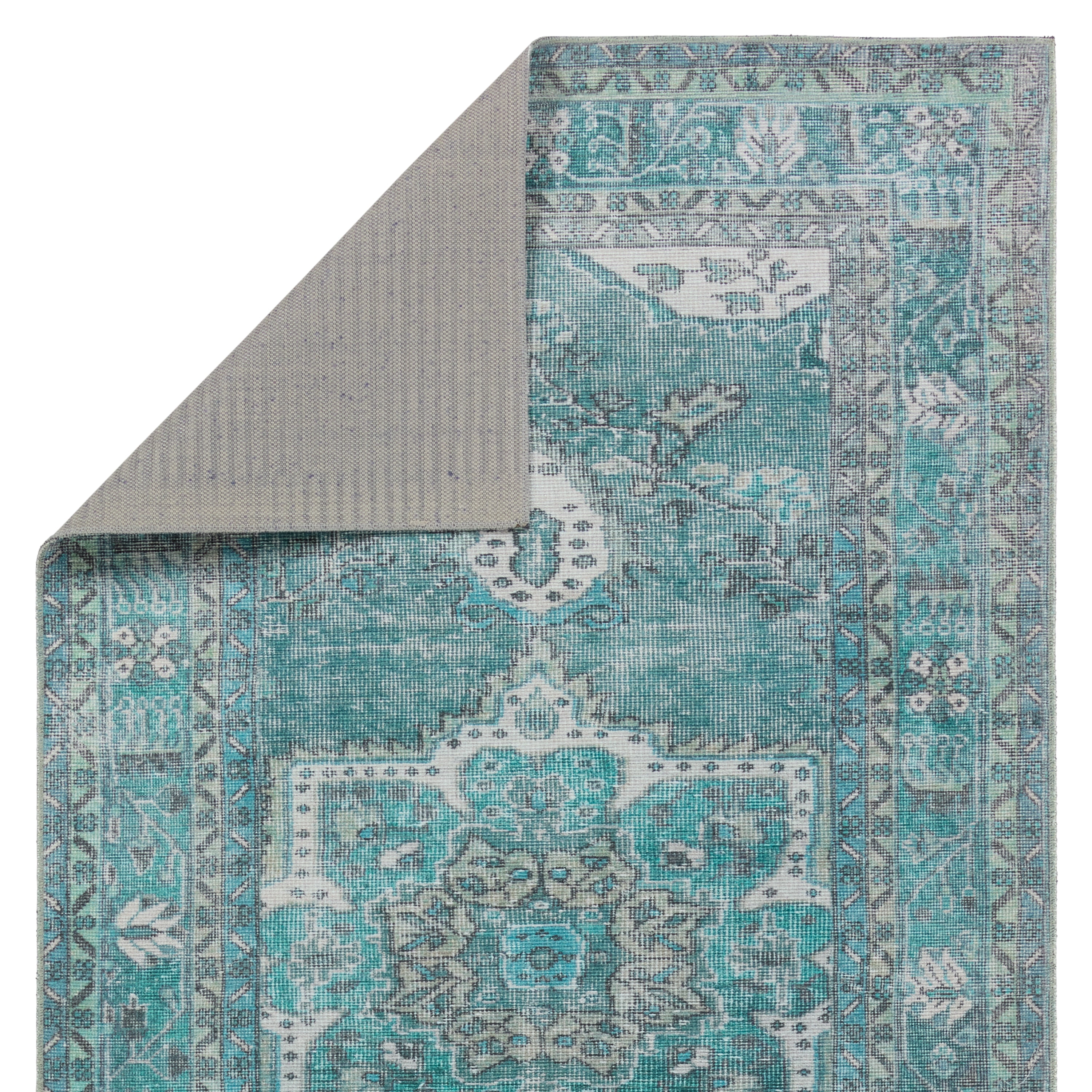Kate Lester + Jaipur Living Tamara Medallion Teal/ Green Area Rug (HAR ...