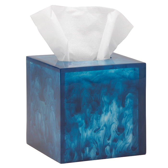 Abiko Translucent Cast Resin Tissue Box (Cobalt) – Hudson & Vine