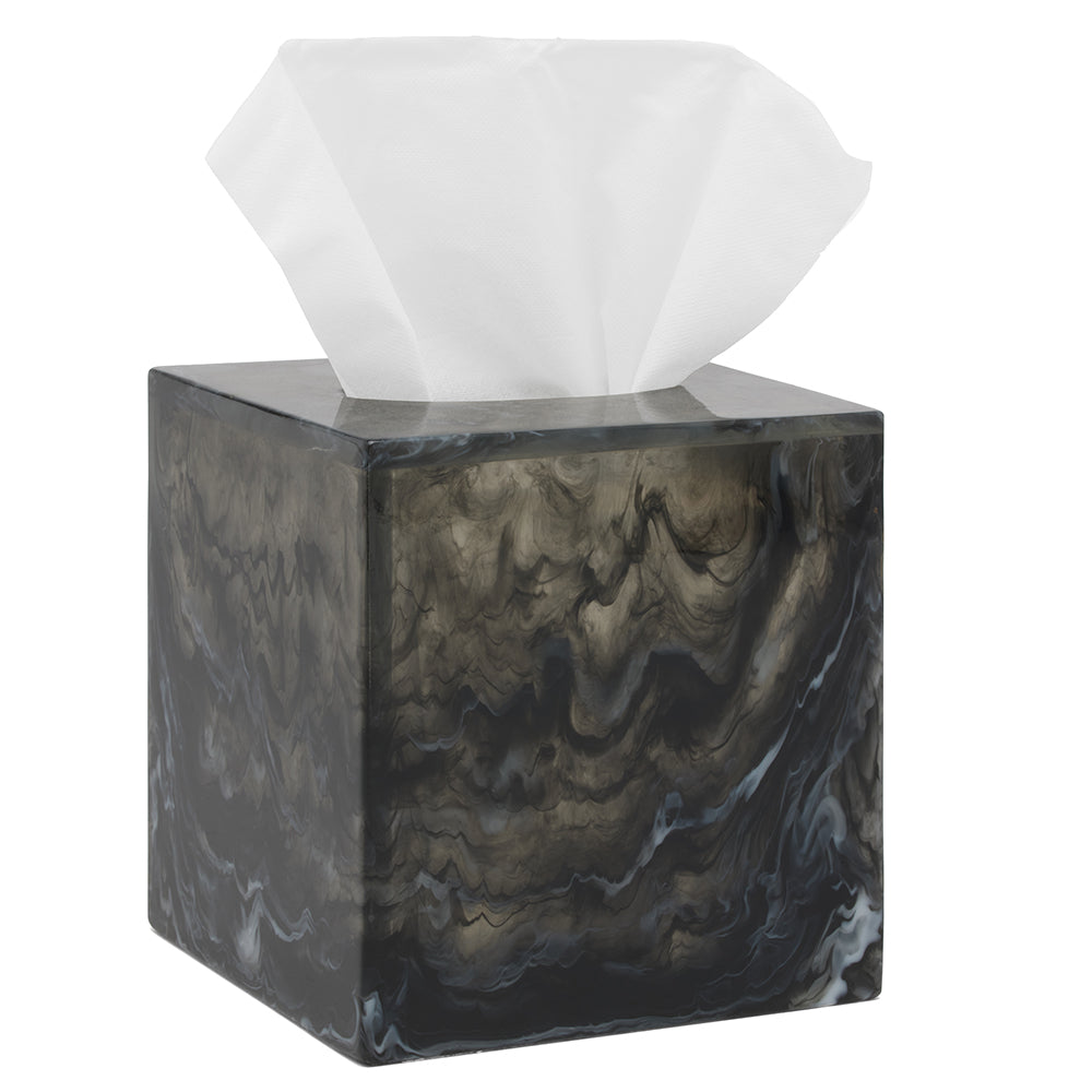 Abiko Translucent Cast Resin Tissue Box (Obsidian) – Hudson & Vine
