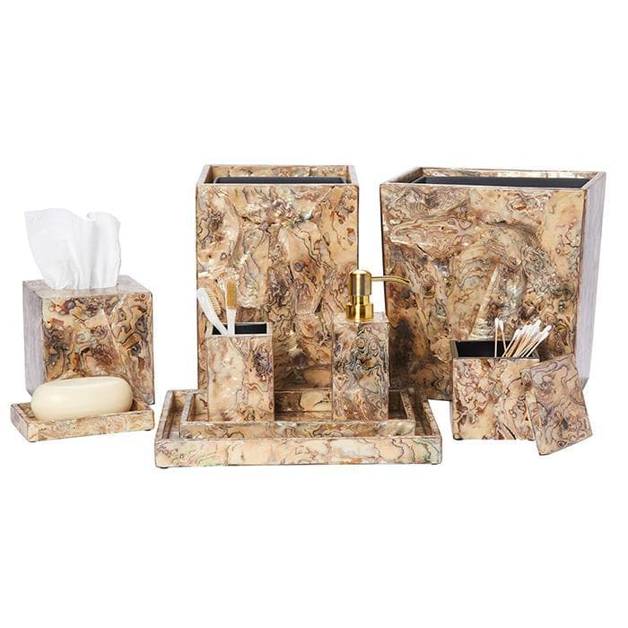 Pigeon & Poodle Adana Marbleized Shell Bathroom Accessories – Hudson & Vine