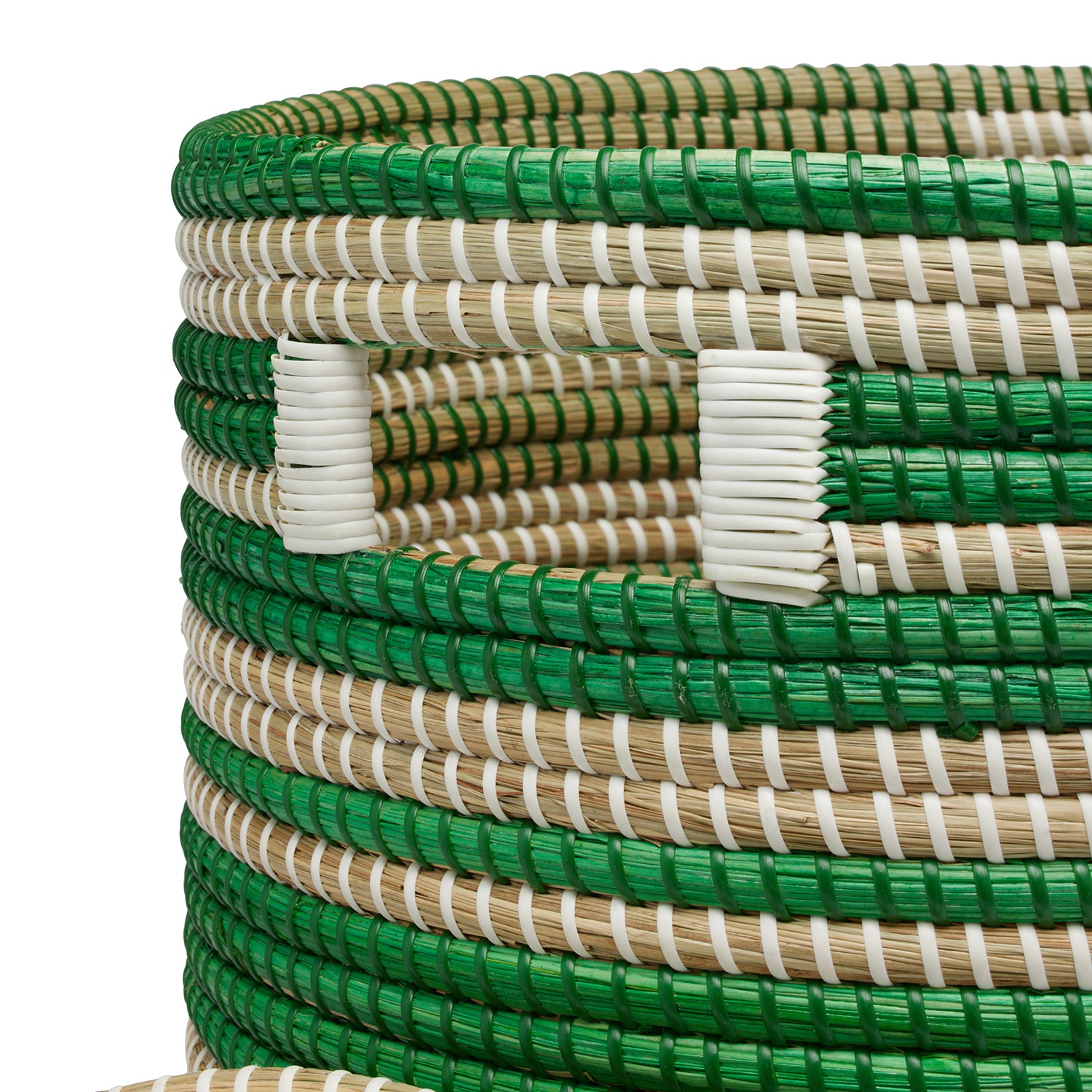 Arley Seagrass Hamper With Lid (Green/Natural) – Hudson & Vine