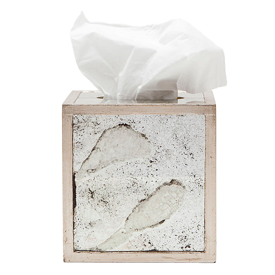 Atwater Antiqued Mirror Tissue Box (Silver Leaf) – Hudson & Vine