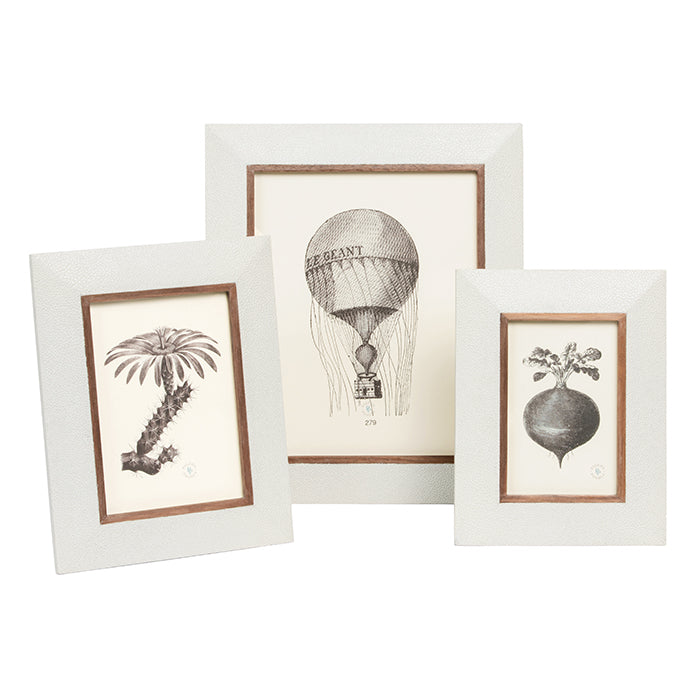 Dorchester Realistic Faux Shagreen Picture Frames (Blanc) – Hudson & Vine