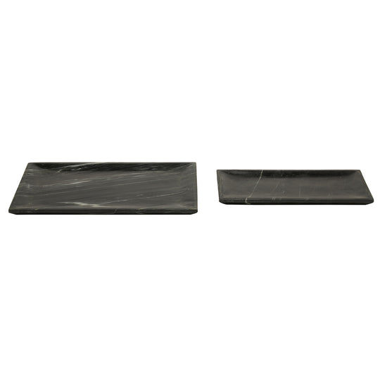 Elyria Italian Black Marble Rectangle Nested Trays Set/2 – Hudson & Vine