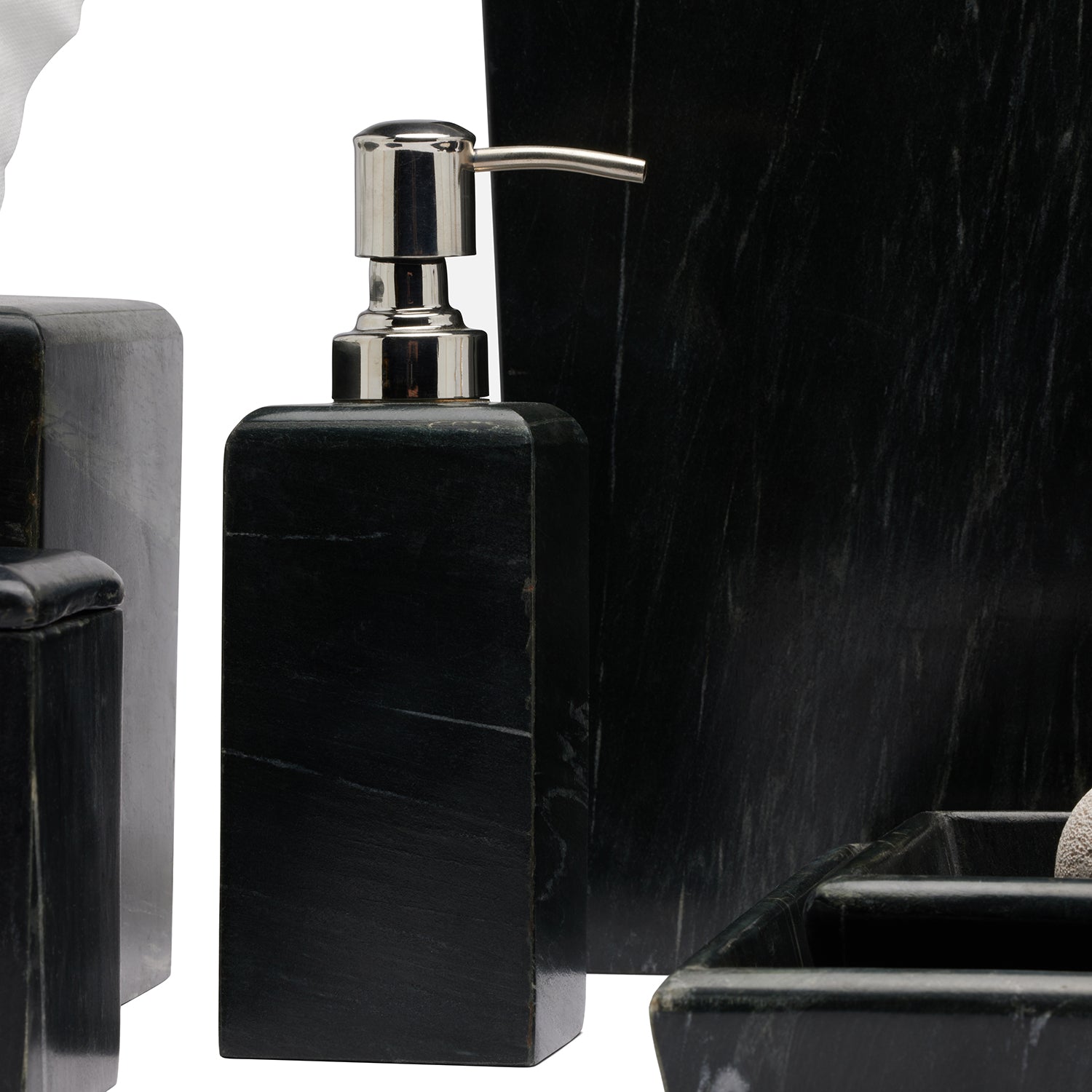 Kavala Black Marble Bathroom Accessories – Hudson & Vine