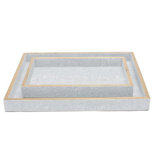 Manchester Faux Shagreen Tray Set (Cloud Gray) – Hudson & Vine