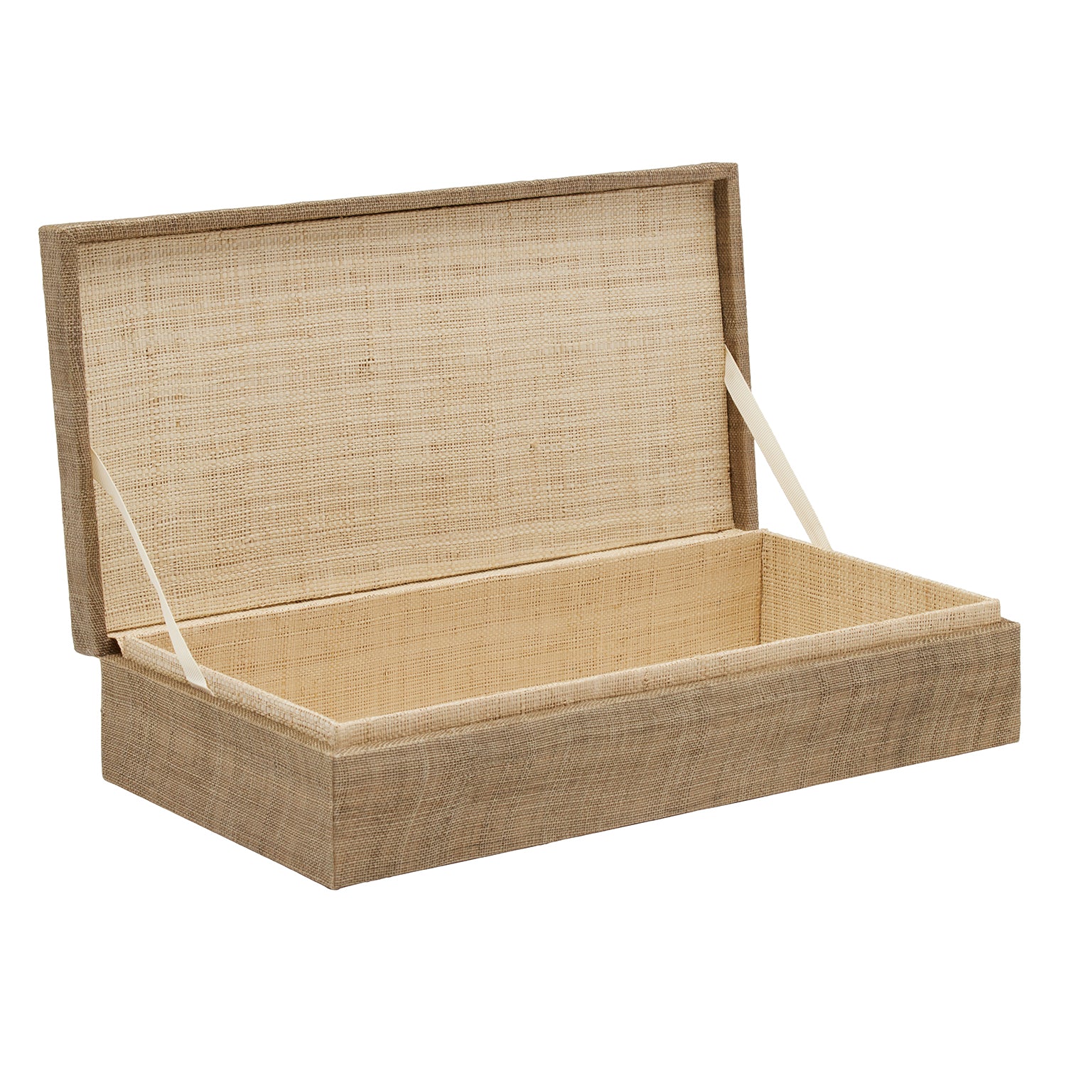 Zamora Sand Silken Abaca Rectangle Box Set/2 – Hudson & Vine