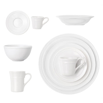Ariana White Dinner Plates Set/4 – Hudson & Vine